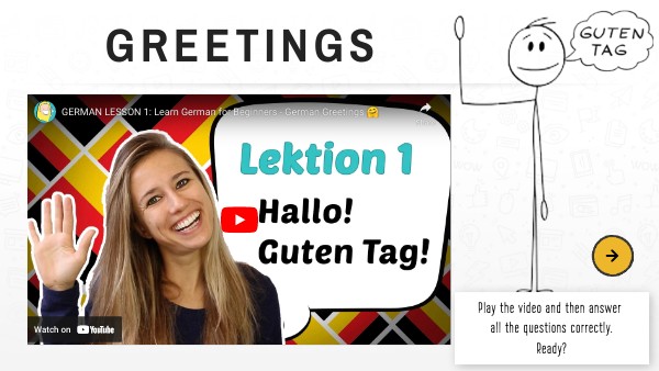 GREETINGS VIDEO QUIZ | Genially