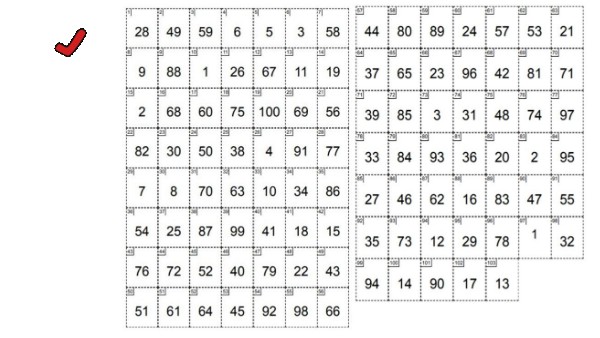 NUMBERS BINGO CALL SHEET | Genially