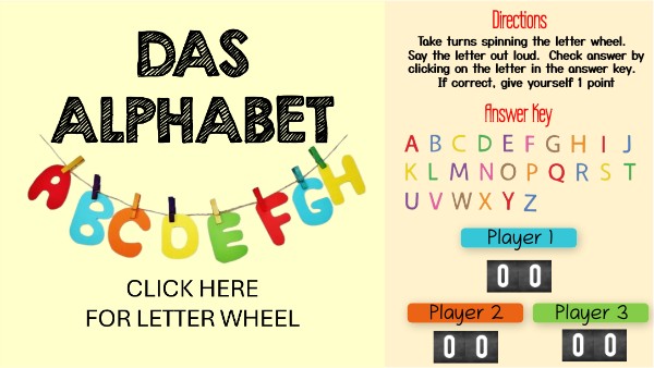 ALPHABET WHEEL | Genially