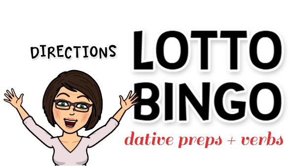LOTTO BINGO DATIVE CASE PREPS + VERBS