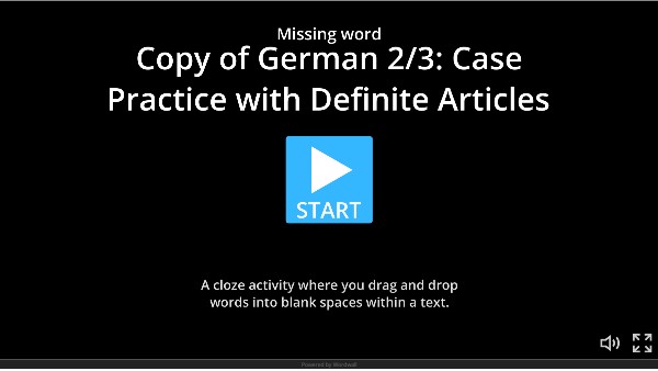 DATIVE CASE WARM UP FILL IN BLANKS