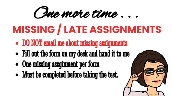 LATE WORK ANNOUNCEMENT