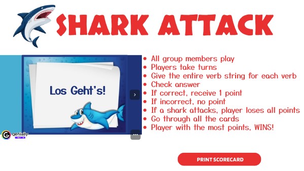 SIMPLE PAST SHARK ATTACK GAME BOARD