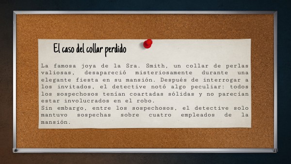 El caso del collar perdido | Genially