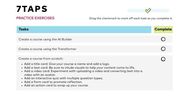 7taps Practice Exercises