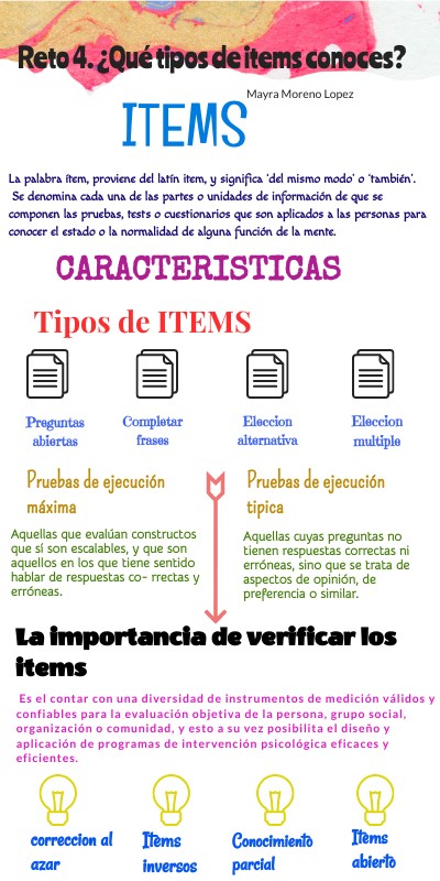 Reto 4 ¿Qué tipos de items conoces? | Genially