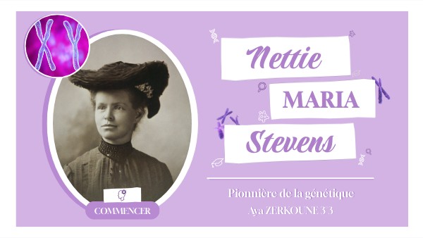 PROJET PORTRAITS DE FEMMES : Nettie Maria Stevens | Genially