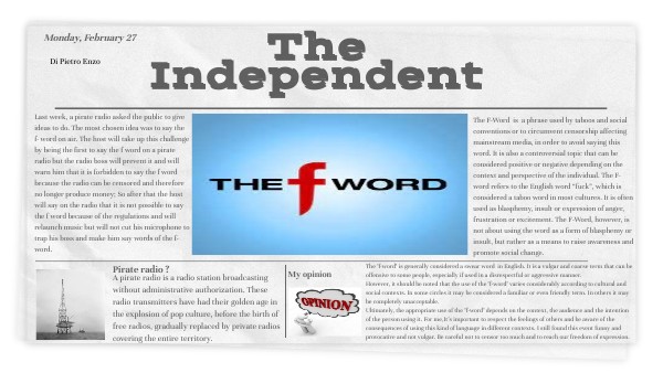 NEWSPAPER PRESENTATION