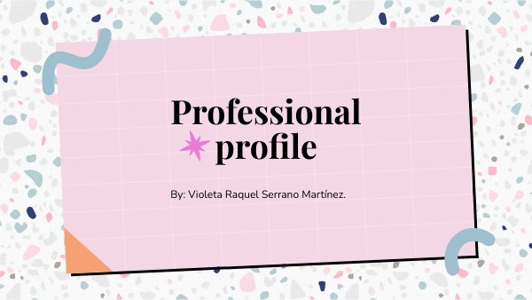 Professional profile.