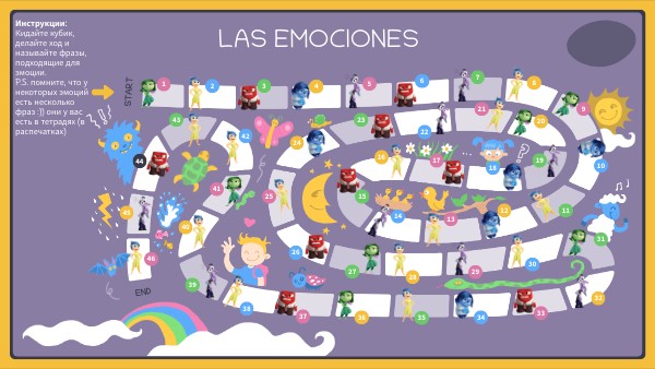 BOARD GAME. LAS EMOCIONES. | Genially