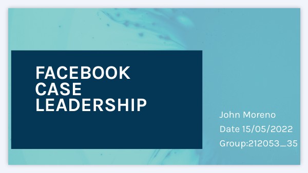 facebook case Leadership