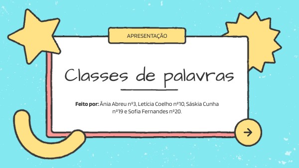 classes de palavras | Genially