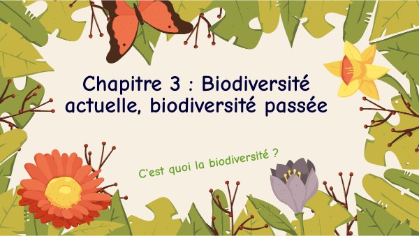 2nde Les échelles de la biodiversité | Genially