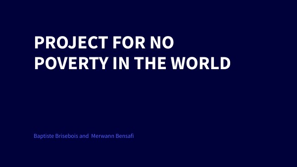 no poverty project