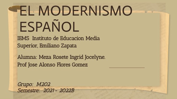El modernismo español | Genially