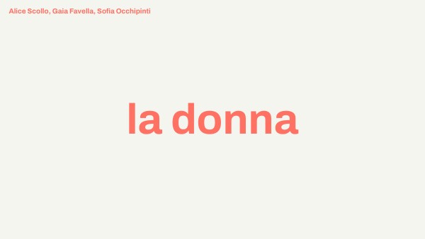 la donna | Genially