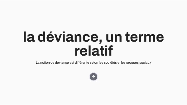 La déviance, un terme relatif