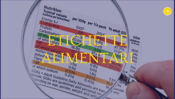 PRESENTAZIONE SULLE ETICHETTE ALIMENTARI
