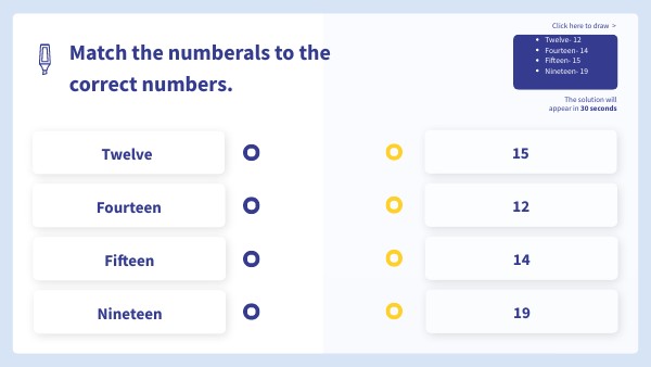 Match the numbers