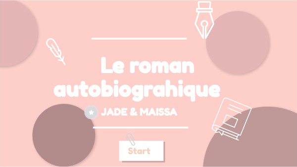le roman autobiographique