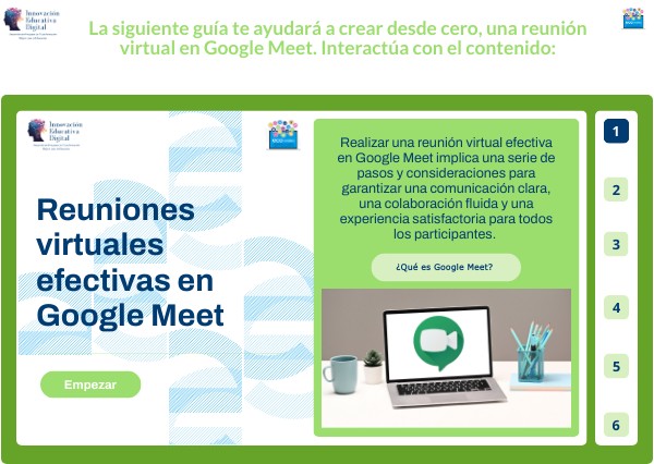 Reuniones virtuales efectivas en Google Meet | Genially