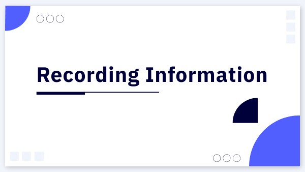 Recording Information