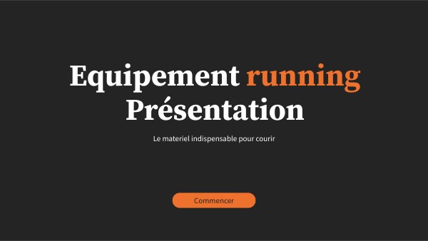 Présentation équipement running