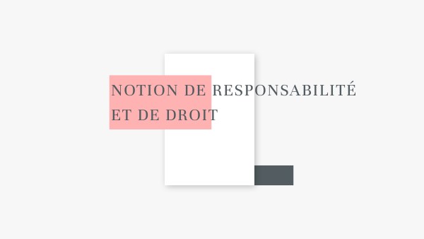Notion de responsabilité et droit | Genially