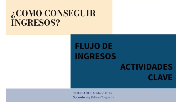 ¿cómo conseguir ingresos? | Genially