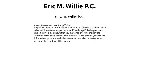 Eric M. Willie P.C.