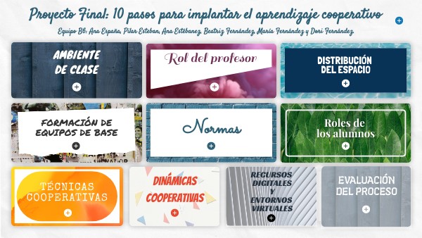Equipo B6 - 10 pasos para implantar el aprendizaje cooperativo | Genially