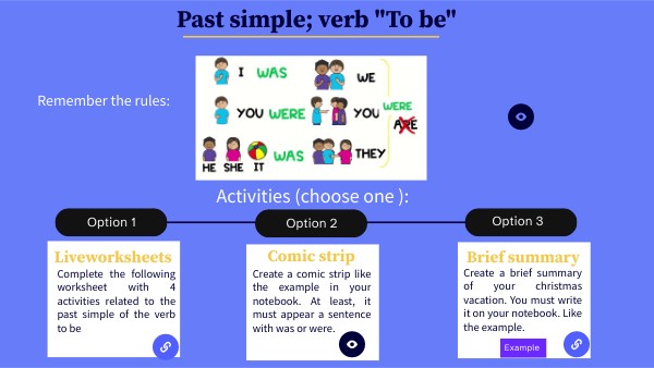 Past simple; verb "To be" | Genially