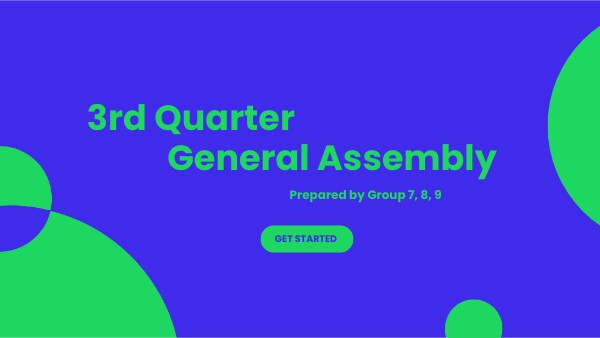 3rd Quarter General Assembly
