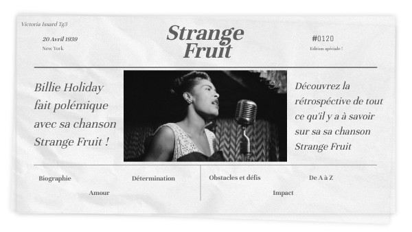 Strange Fruit de Billie Holiday | Genially