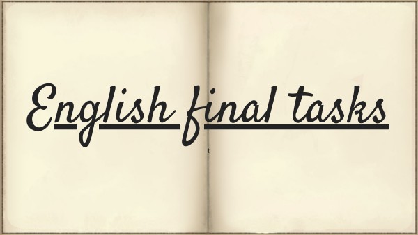 tache final anglais 5 eme | Genially