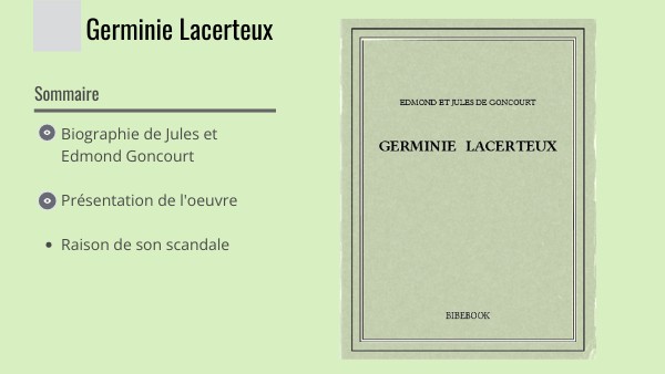 Germinie Lacerteux | Genially