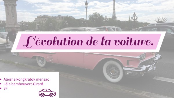 L'évolution dela voiture | Genially