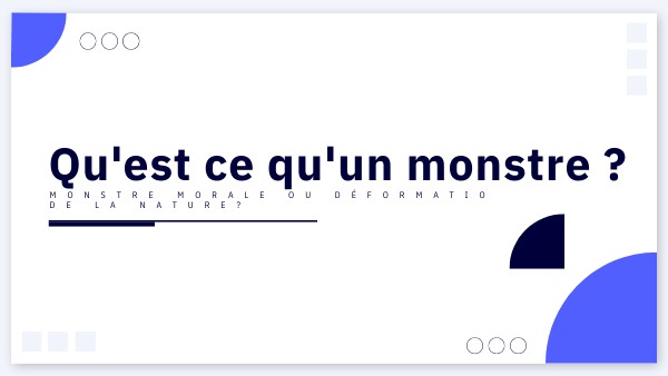 Qu'est ce qu'un monstre ? | Genially