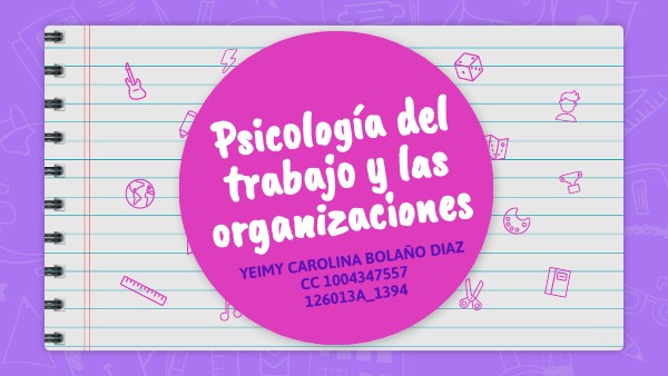Psicología del trabajo y las organizaciones | Genially
