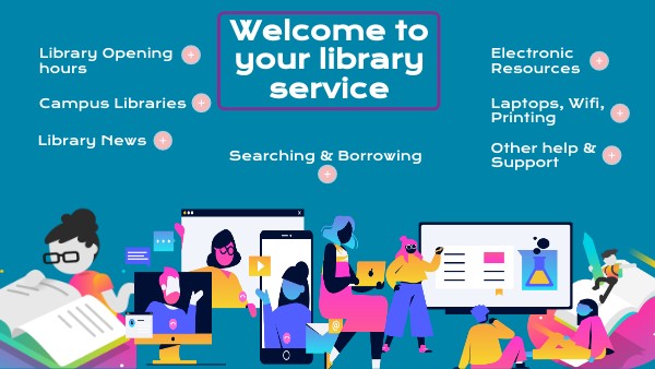 Welcome to the library - Campus infographic