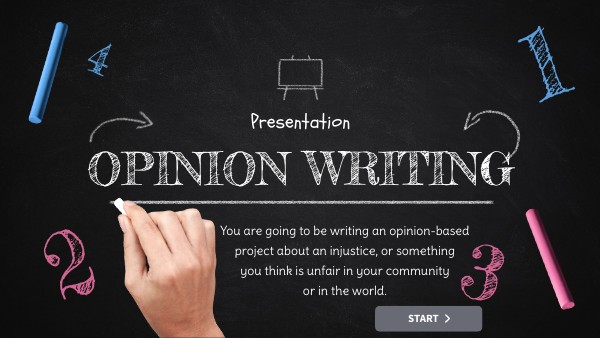 Opinion Writing Project | Genially