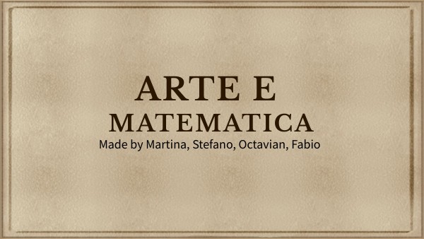 Arte e Matematica