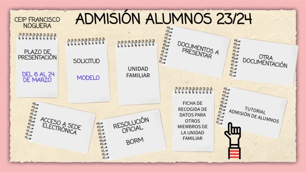 ADMISIÓN ALUMNOS 23/24