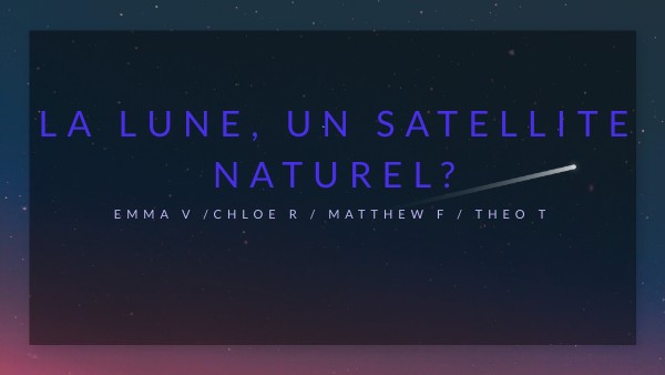 Exposé lune | Genially