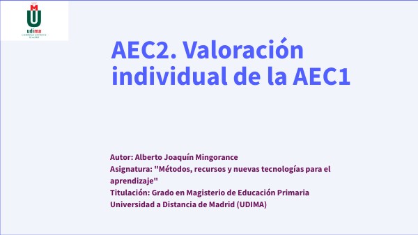 AEC2 Alberto Joaquín Mingorance | Genially