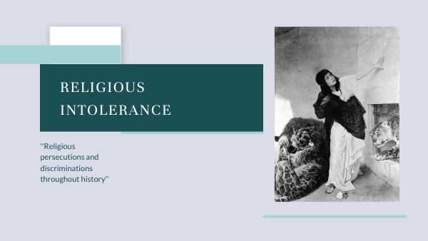 RELIGIOUS INTOLERANCE