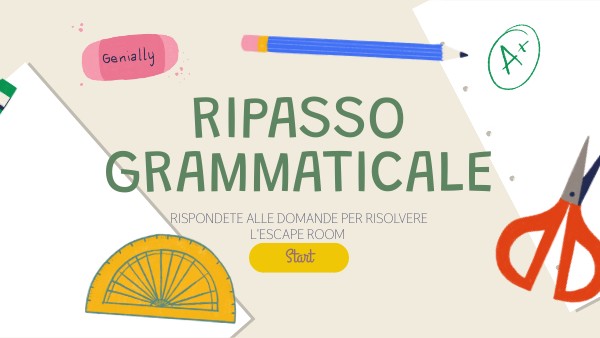 RIPASSO GRAMMATICALE | Genially