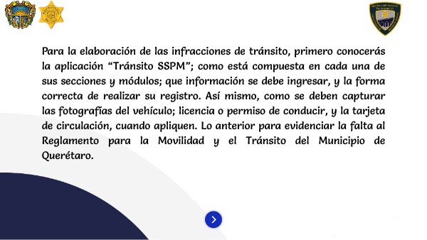 2.3.2. Conociendo la App “Tránsito SSPM"
