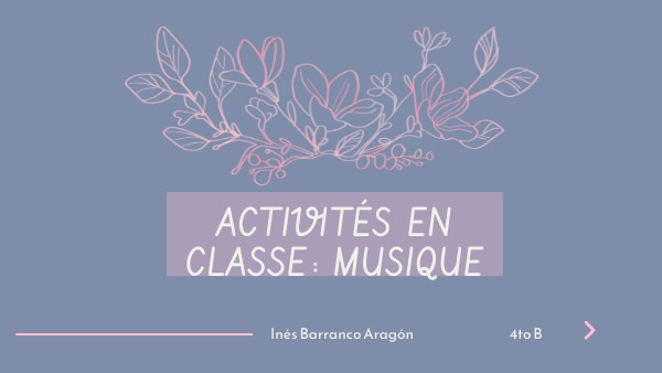 Activités en classe: Musique | Genially