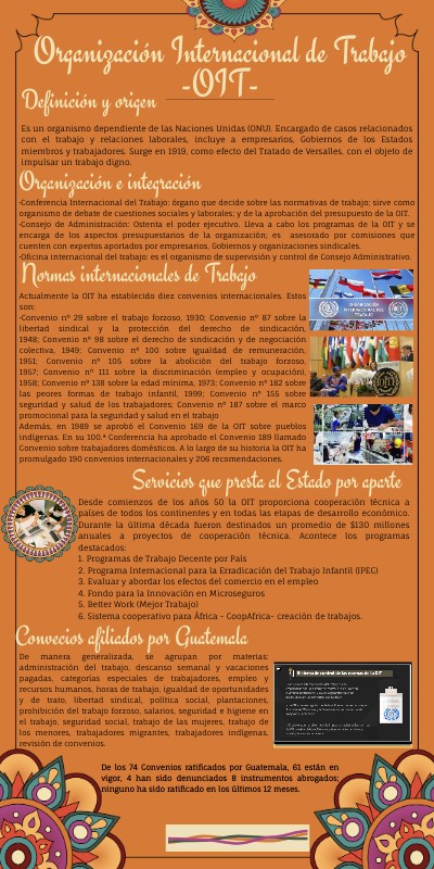 Infografía- Organización Internacional de Trabajo -OIT- | Genially